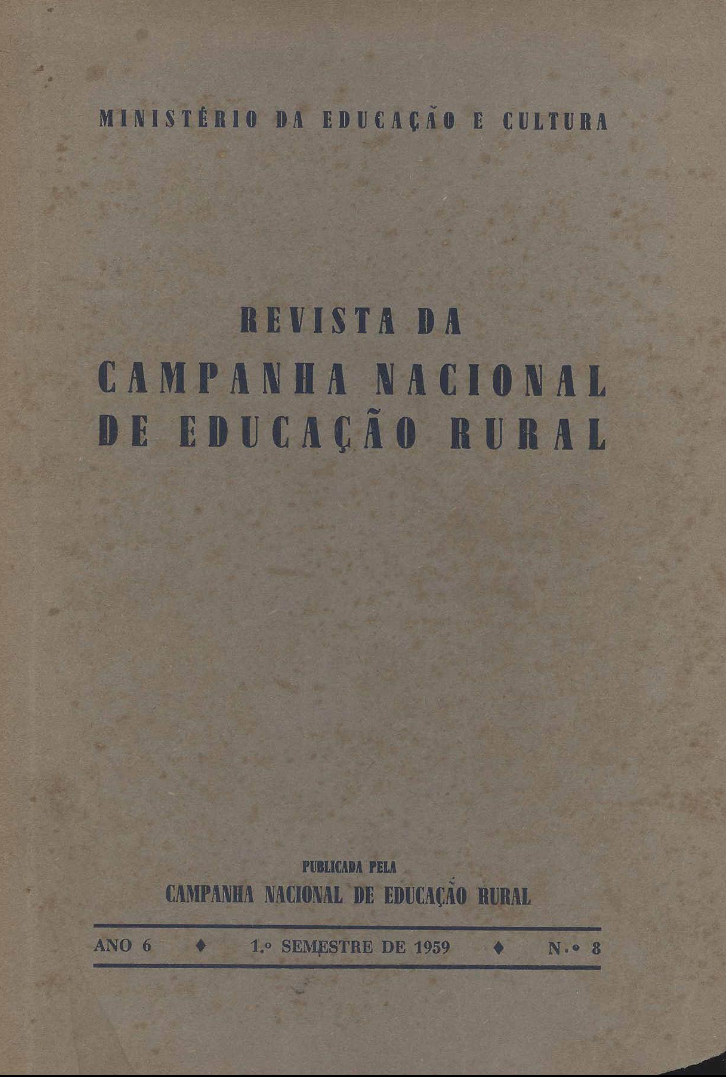 Histórico da CNER – Revista da Campanha Nacional de educação rural ...